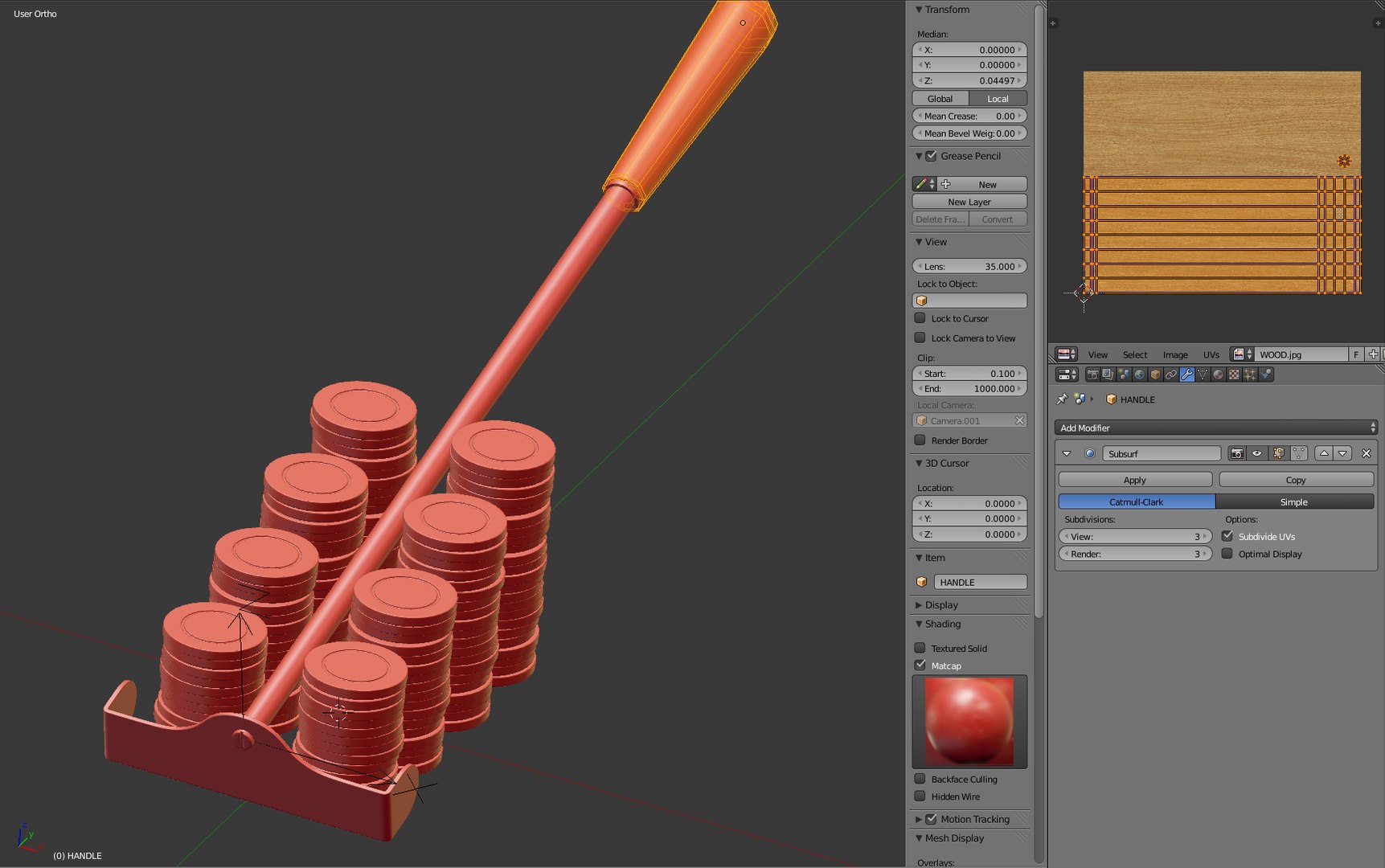 Chip Roulette Rake 3D Model - TurboSquid 1481378