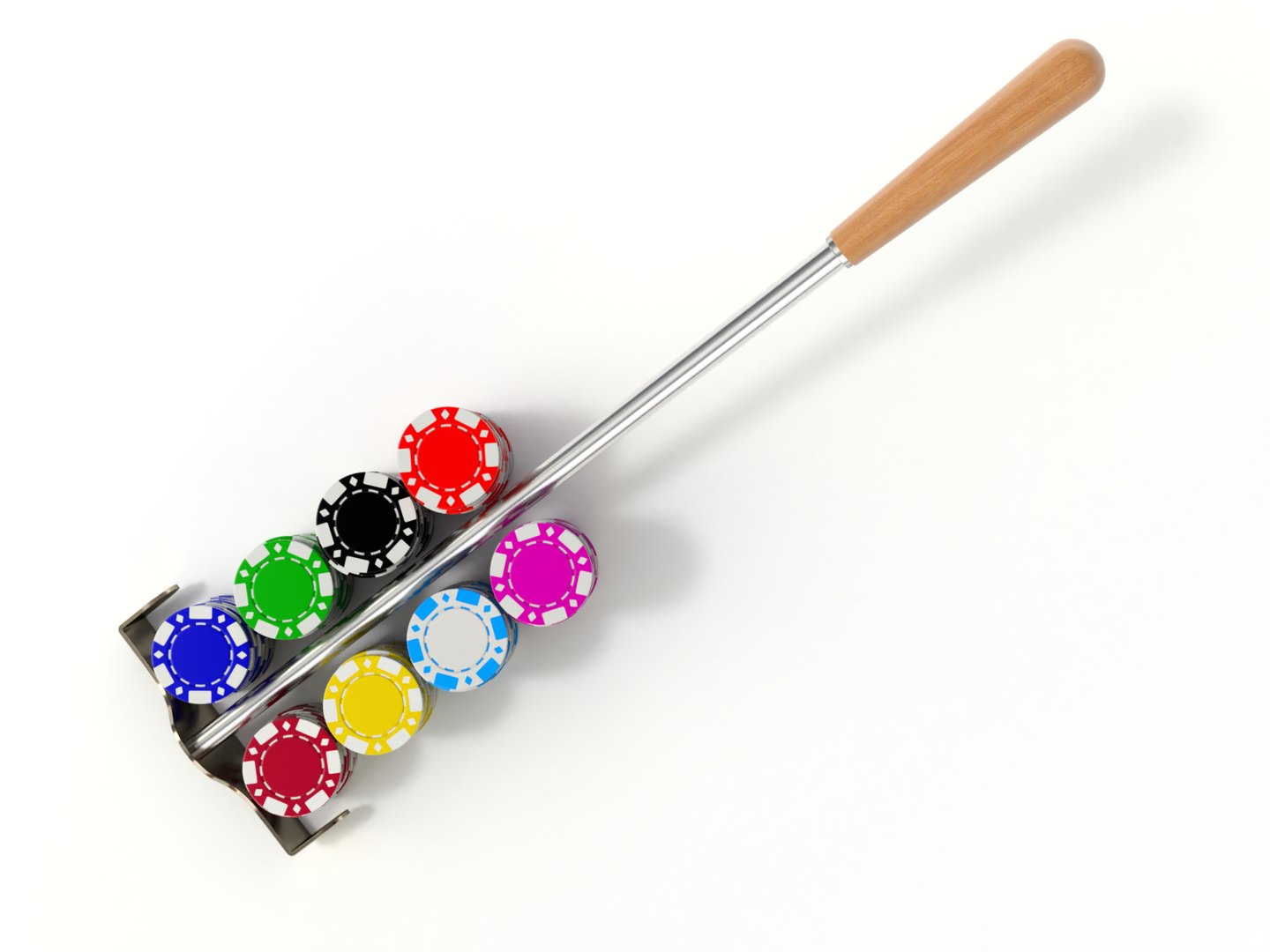 Chip Roulette Rake 3D Model - TurboSquid 1481378