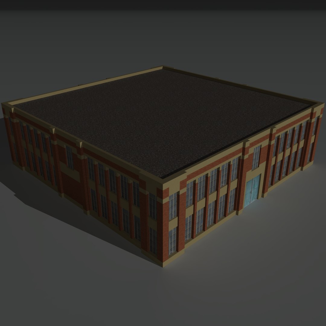 Victorian Warehouse Factory Building 3d 3ds