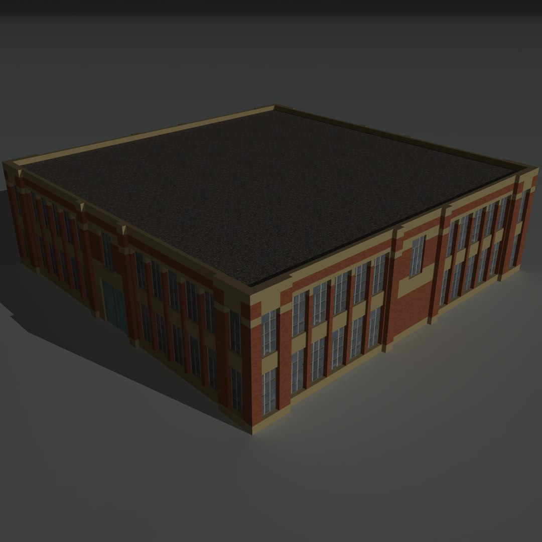 Victorian Warehouse Factory Building 3d 3ds