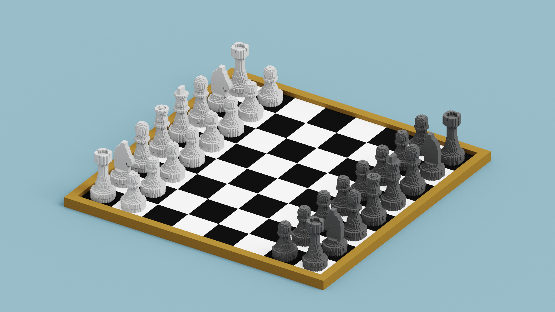 3D Voxel Chess Model - TurboSquid 1943249