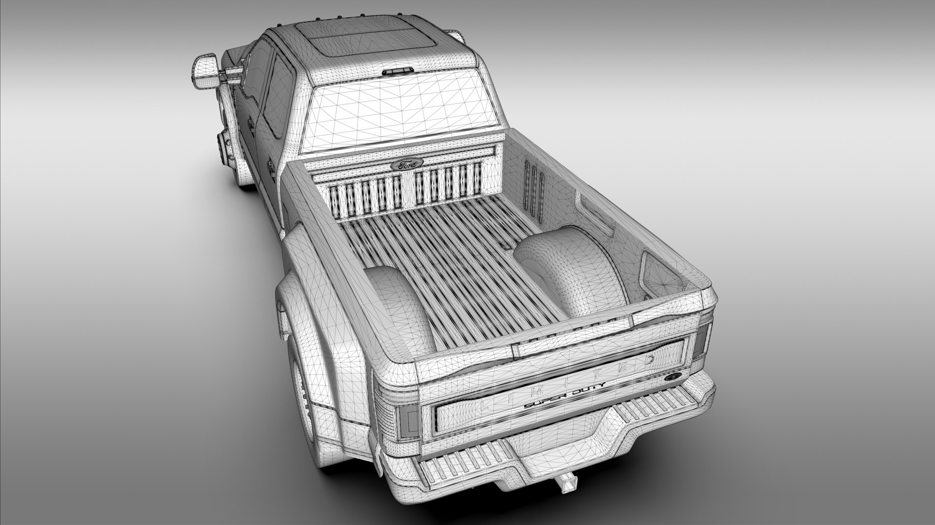 3D Ford F-450 Super Duty Crew Cab Limited 2019 Model - TurboSquid 1899560