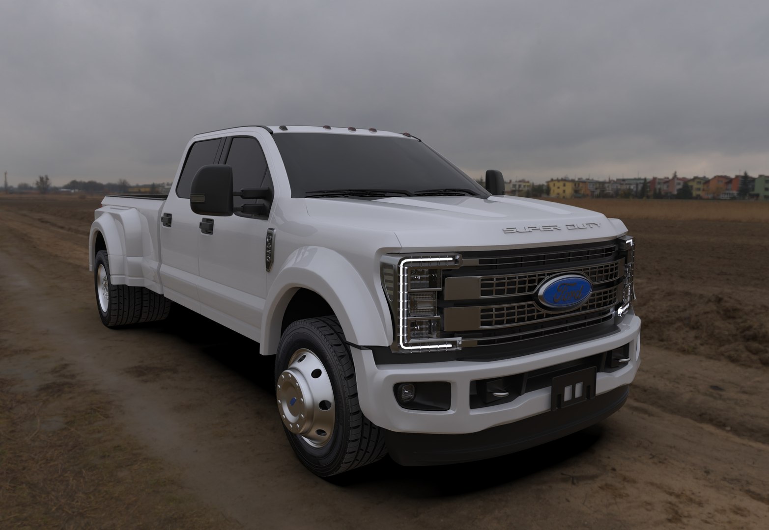 3D Ford F-450 Super Duty Crew Cab Limited 2019 Model - TurboSquid 1899560