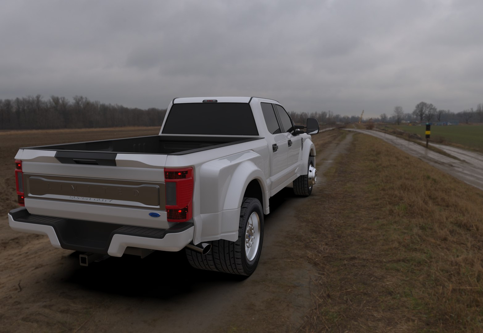 3D Ford F-450 Super Duty Crew Cab Limited 2019 Model - TurboSquid 1899560