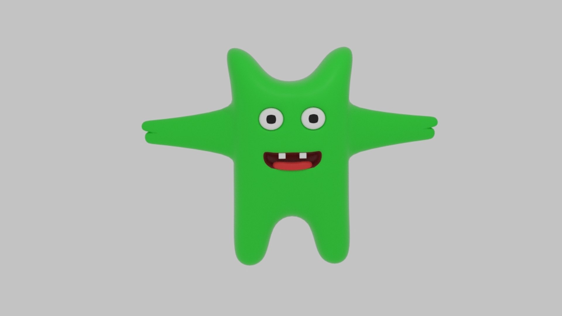 3d mini green monster model