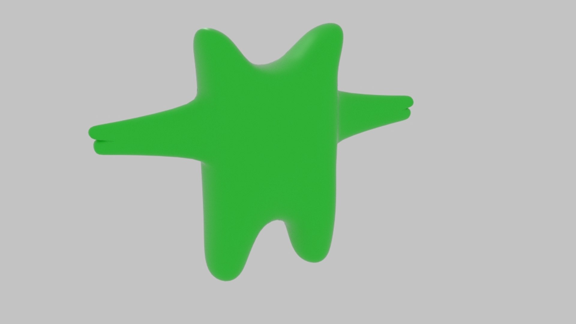 3d mini green monster model