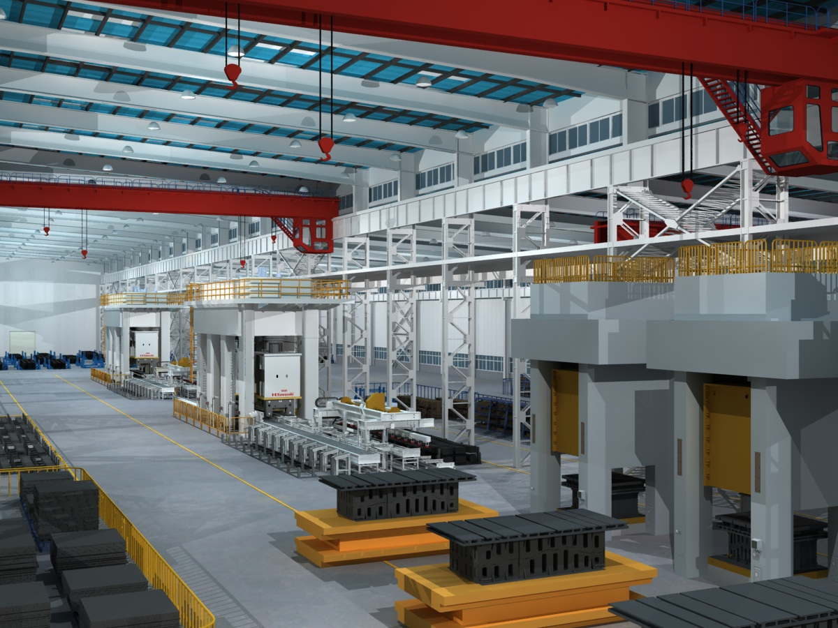 Factory interior scene equipment model - TurboSquid 1226570