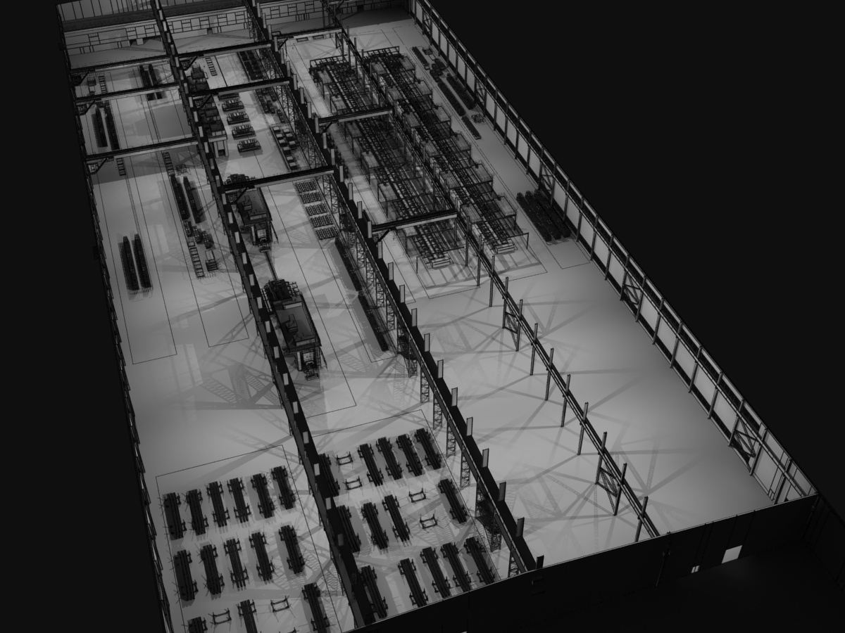 Factory interior scene equipment model - TurboSquid 1226570