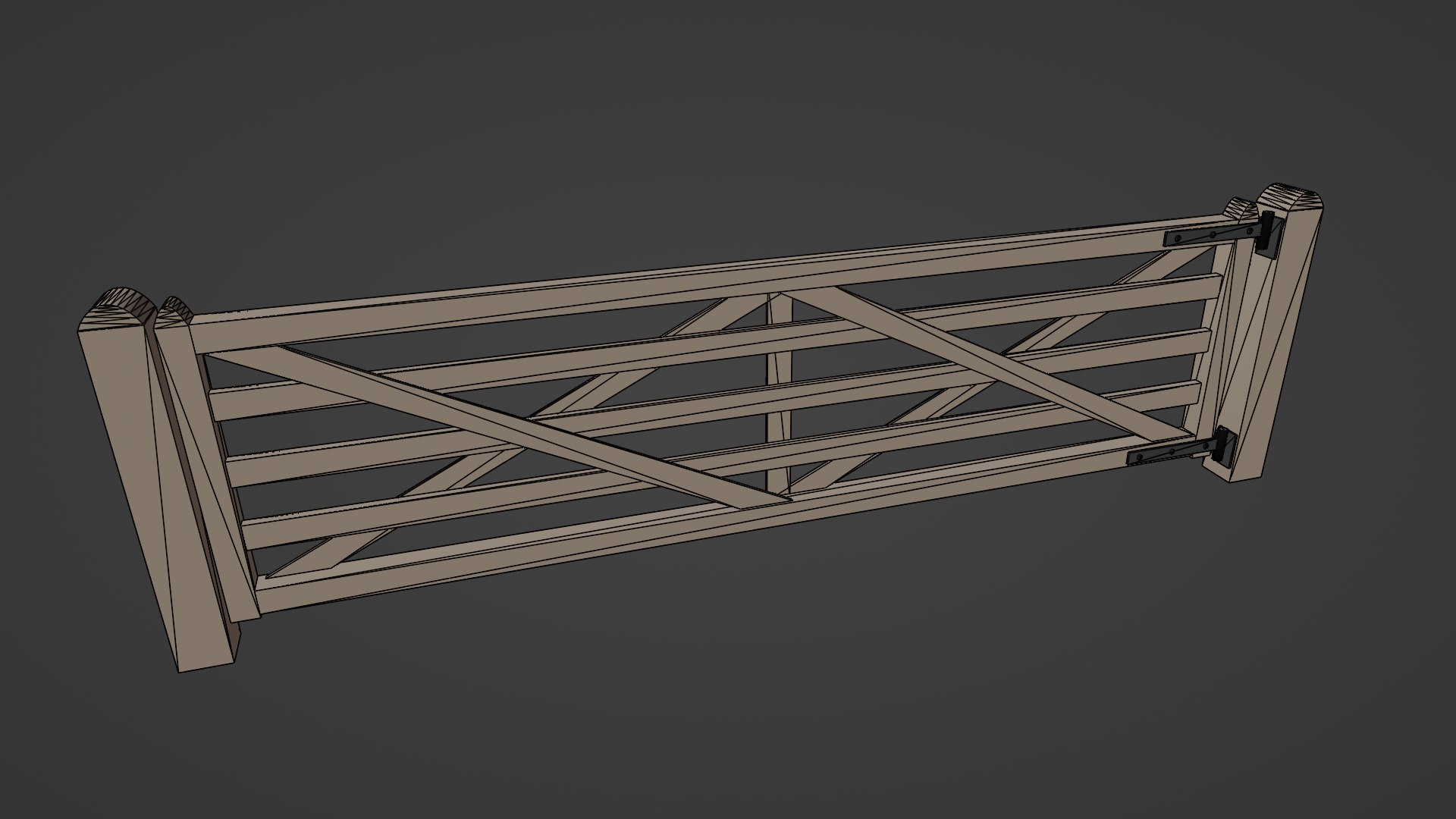 Low Poly Farm Gate 3D Model - TurboSquid 2147421