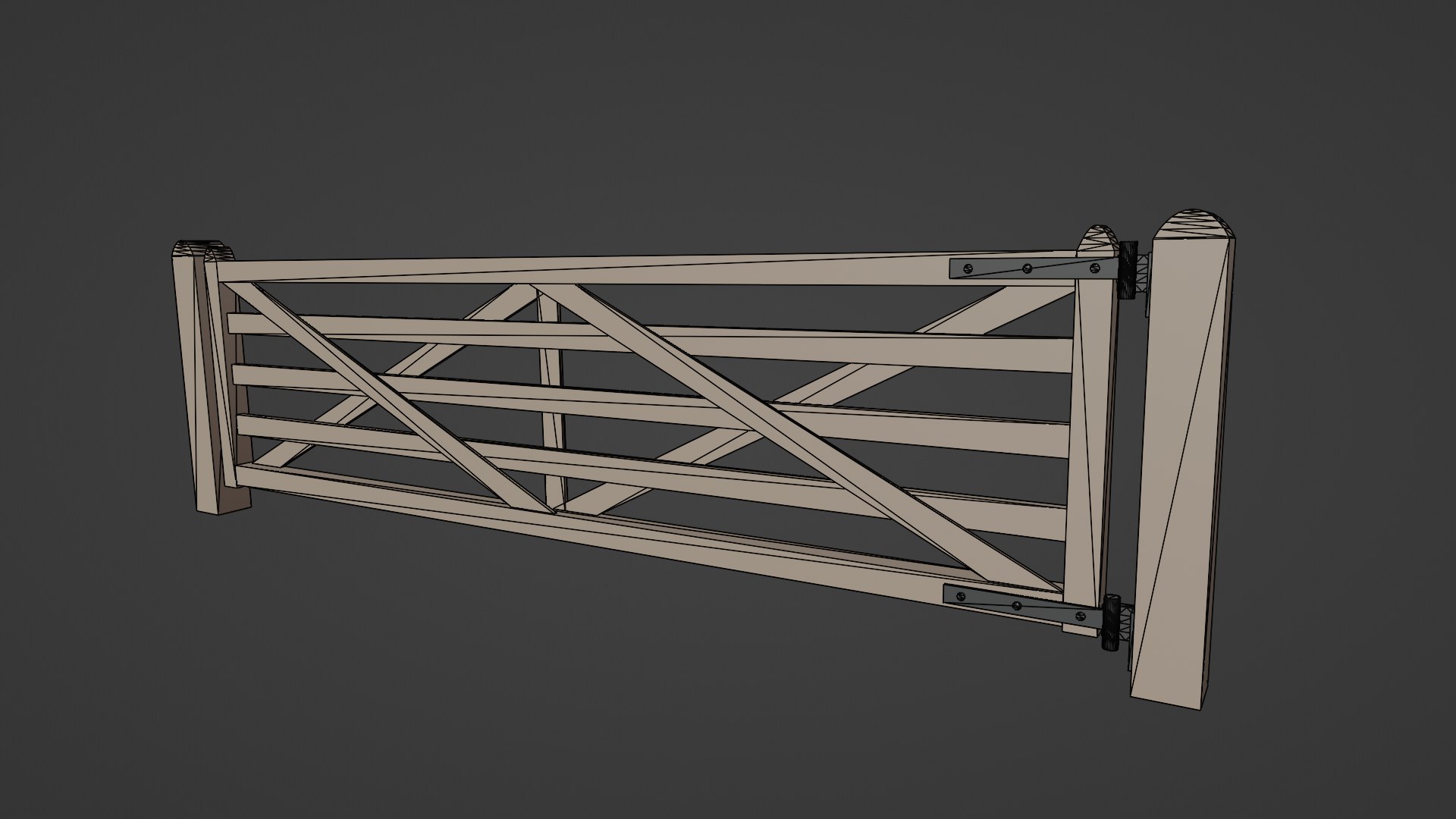 Low Poly Farm Gate 3D Model - TurboSquid 2147421