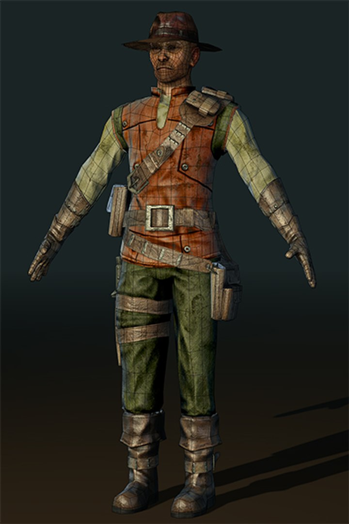 Hunter Character 3d 3ds
