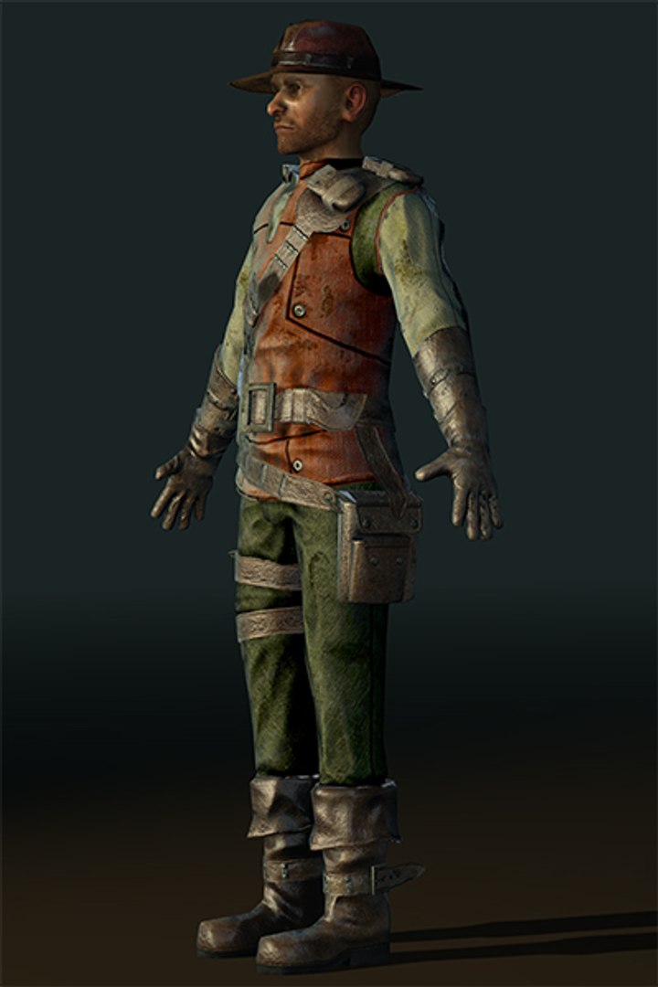 Hunter Character 3d 3ds