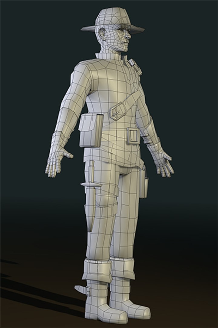 Hunter Character 3d 3ds