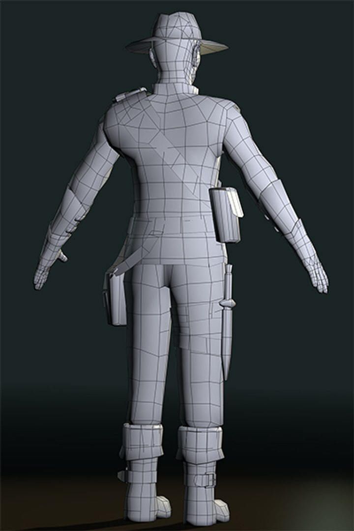 Hunter Character 3d 3ds