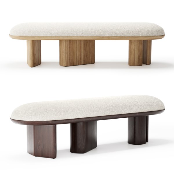 3D model DEMURO DAS CORBU BENCH OTTOMAN - TurboSquid 1989086