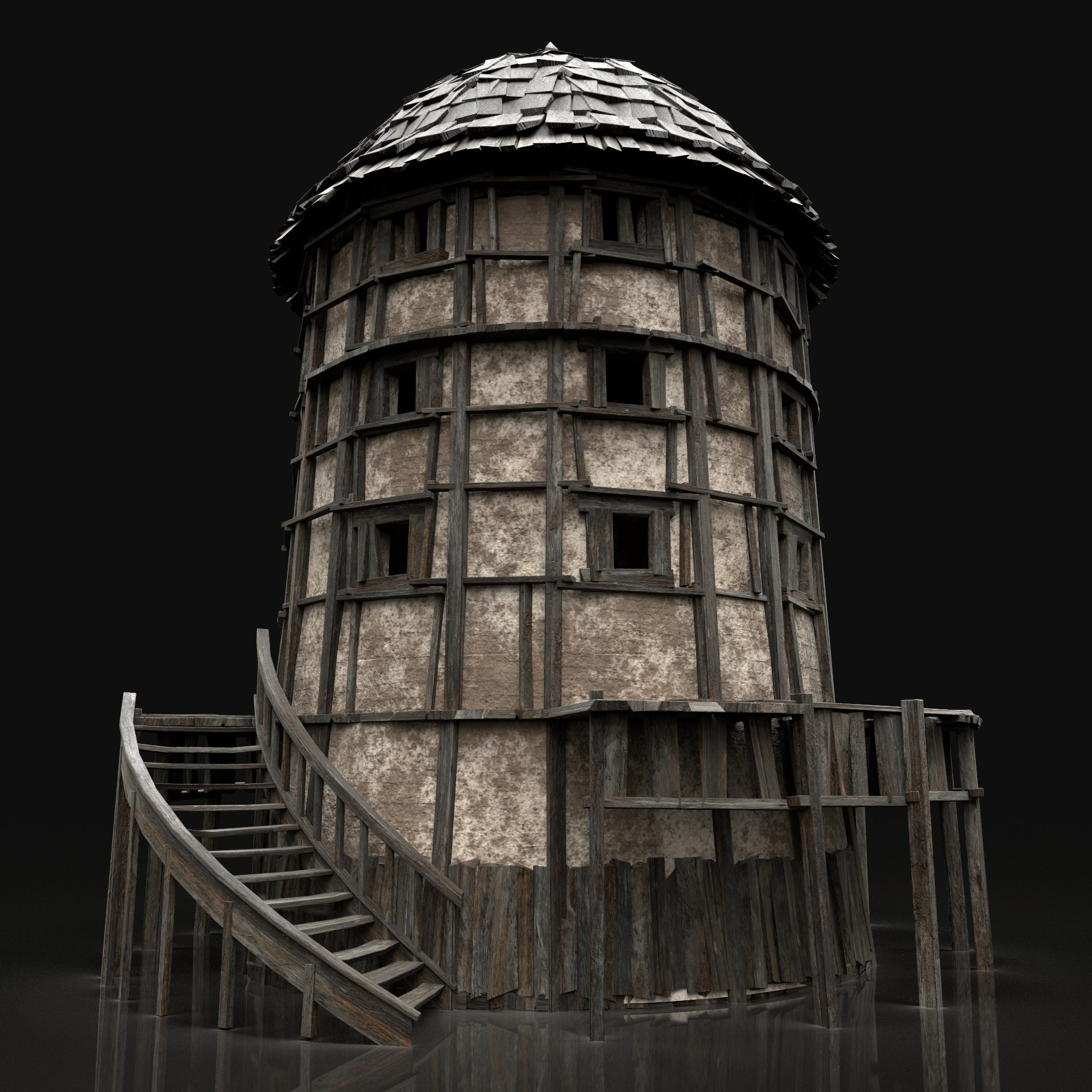 3D medieval watchtower tower - TurboSquid 1688118