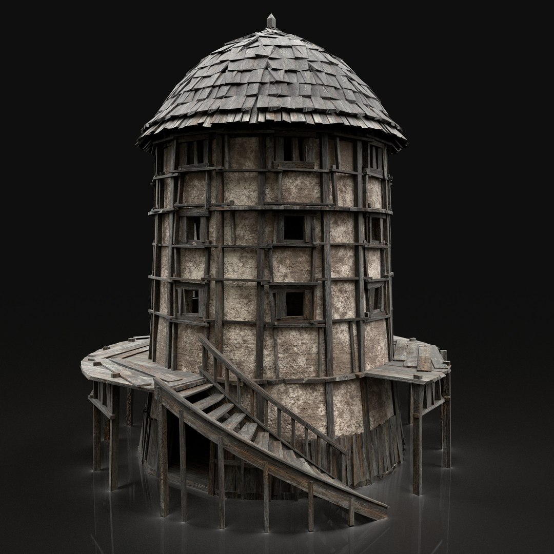 3D Medieval Watchtower Tower - TurboSquid 1688118