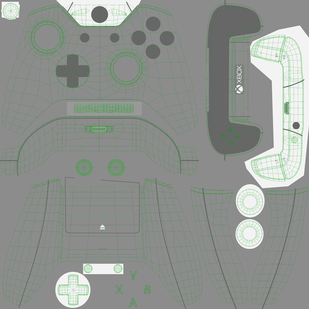 3d model microsoft wireless controller xbox