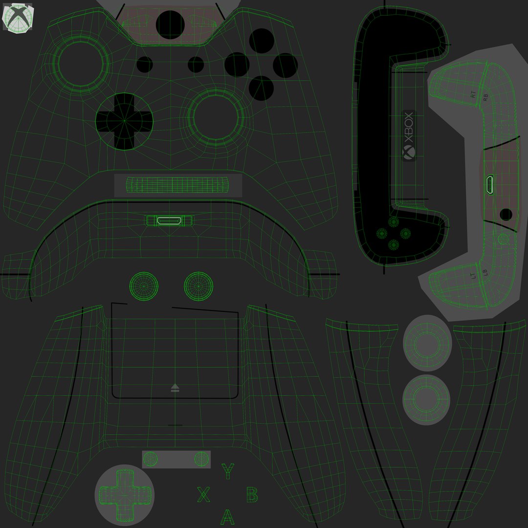 3d Model Microsoft Wireless Controller Xbox