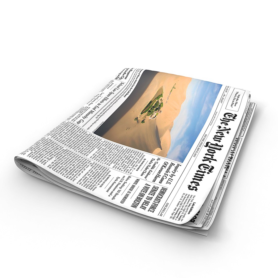 folded newspaper 3d 3ds