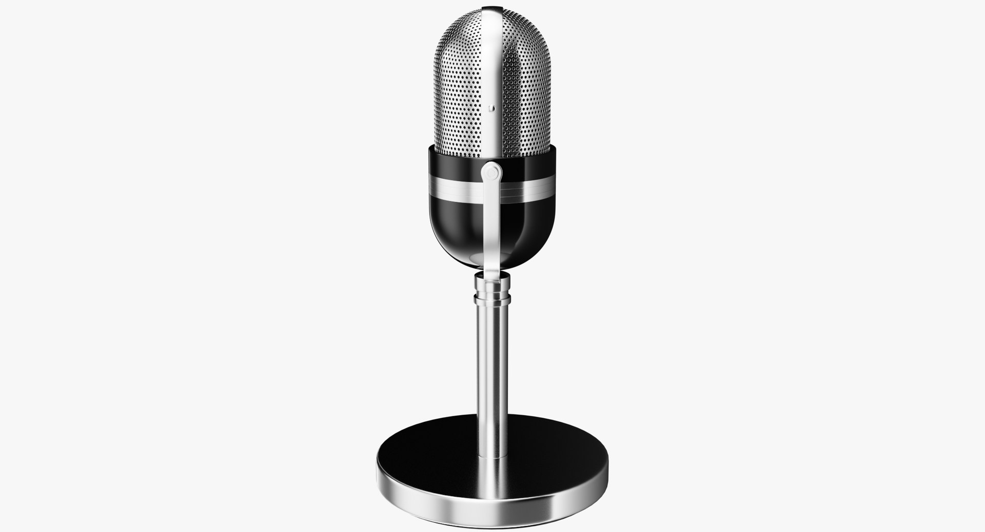 Retro Microphone 3D Model - TurboSquid 1598279