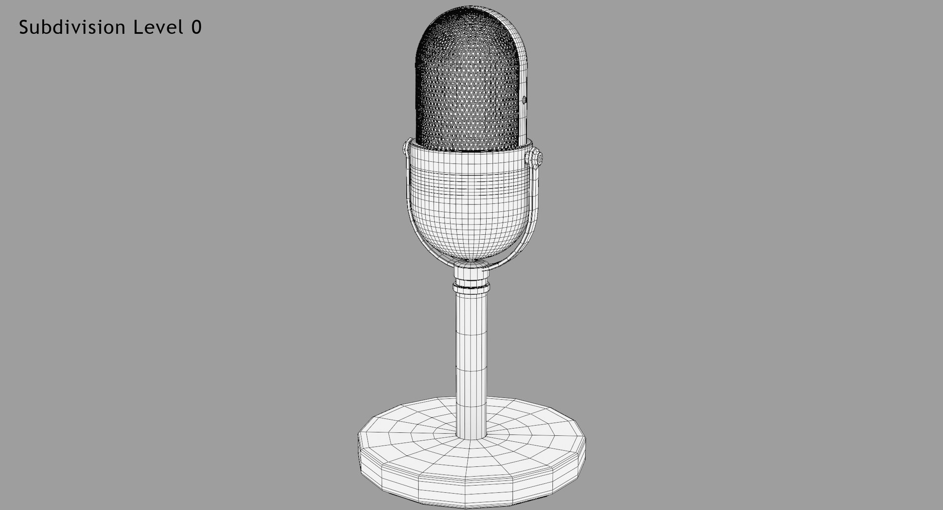 Retro Microphone 3D Model - TurboSquid 1598279