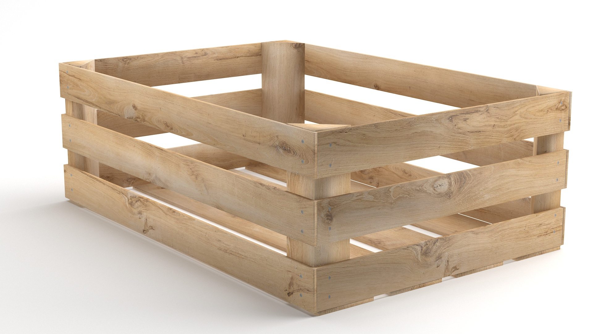 3D Wooden Fruit Crate - TurboSquid 1962412