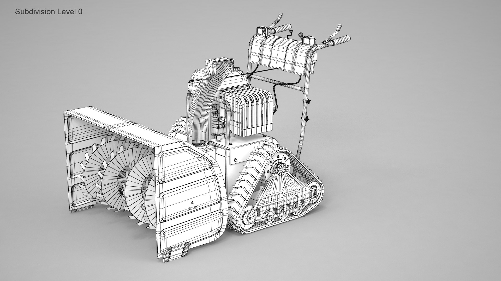 Heavy Duty Snow Blower 3D - TurboSquid 1444442
