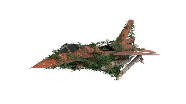 modelo 3d Damaged Rusted Jet - TurboSquid 2034713