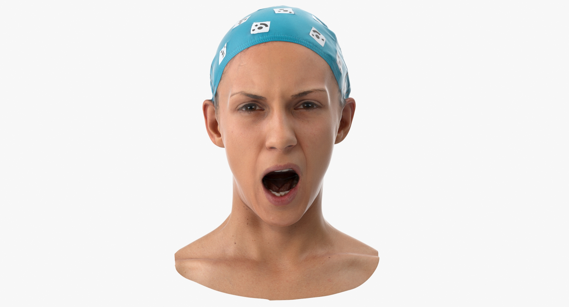 modèle 3D de Athena Human Head Rage Clean Scan - TurboSquid 1667333