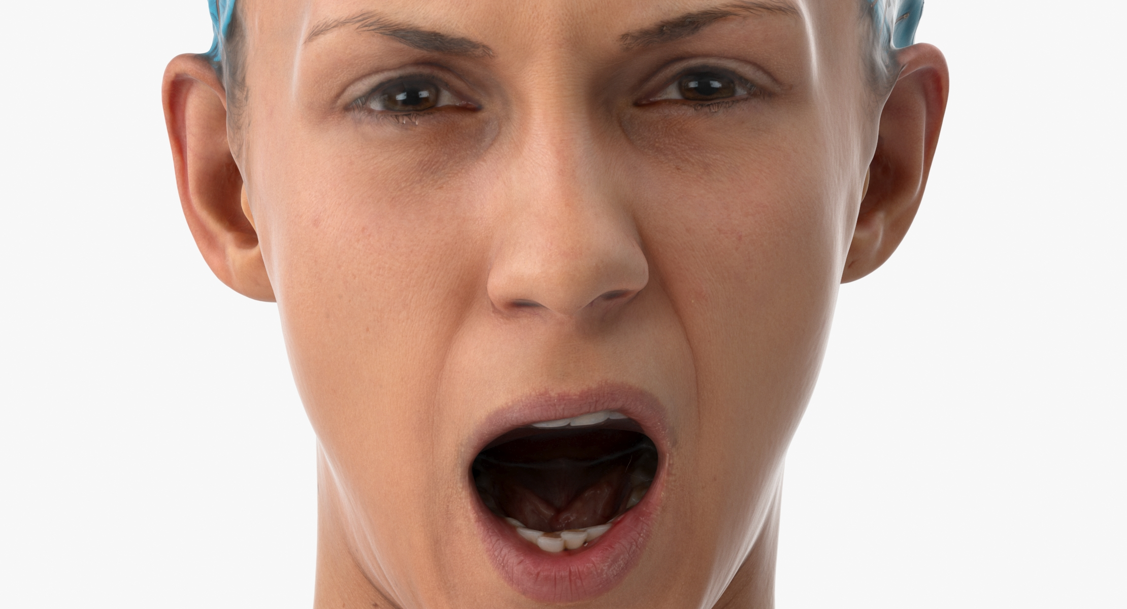 modèle 3D de Athena Human Head Rage Clean Scan - TurboSquid 1667333