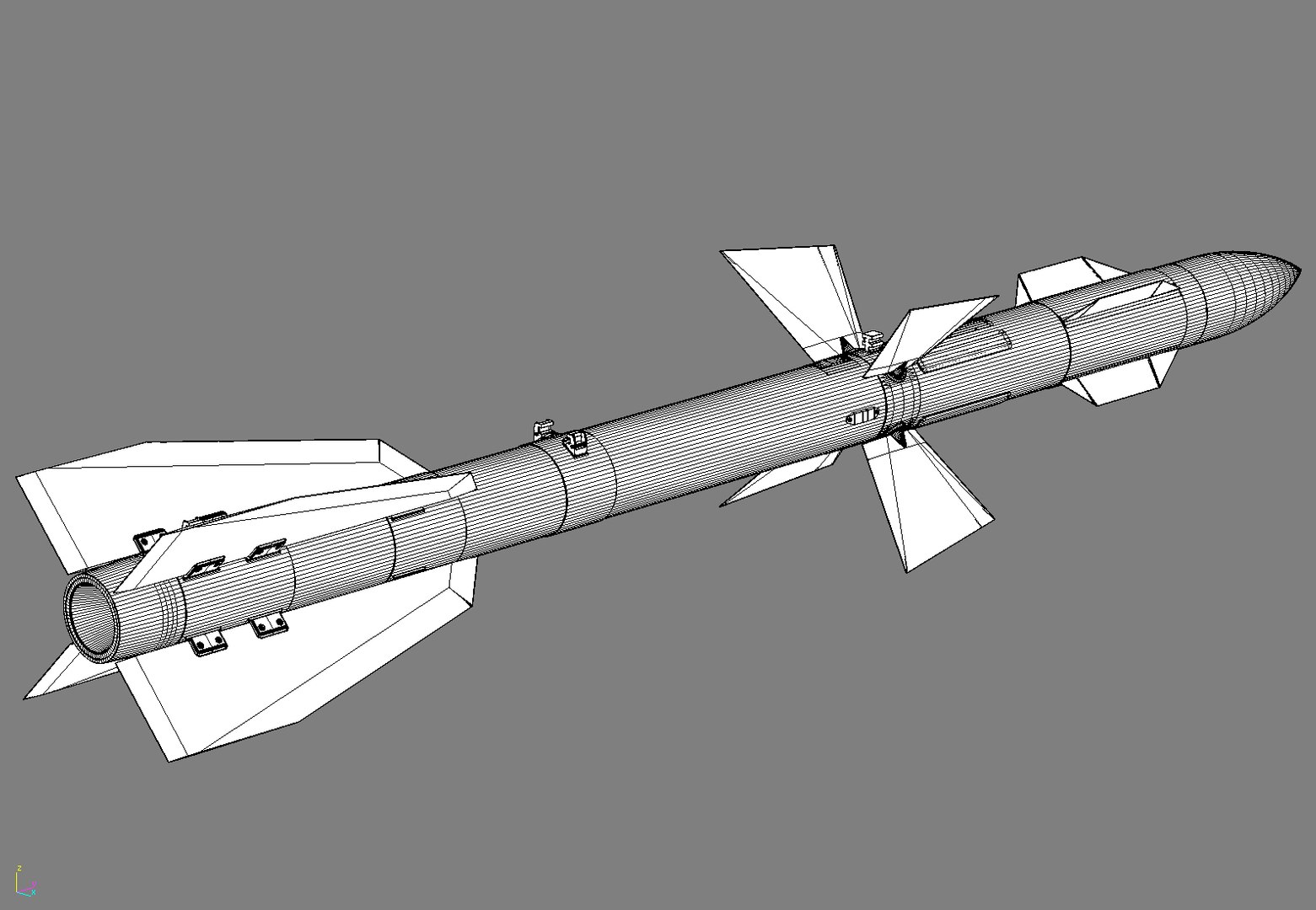 R-27 Missile R-27r 3d 3ds