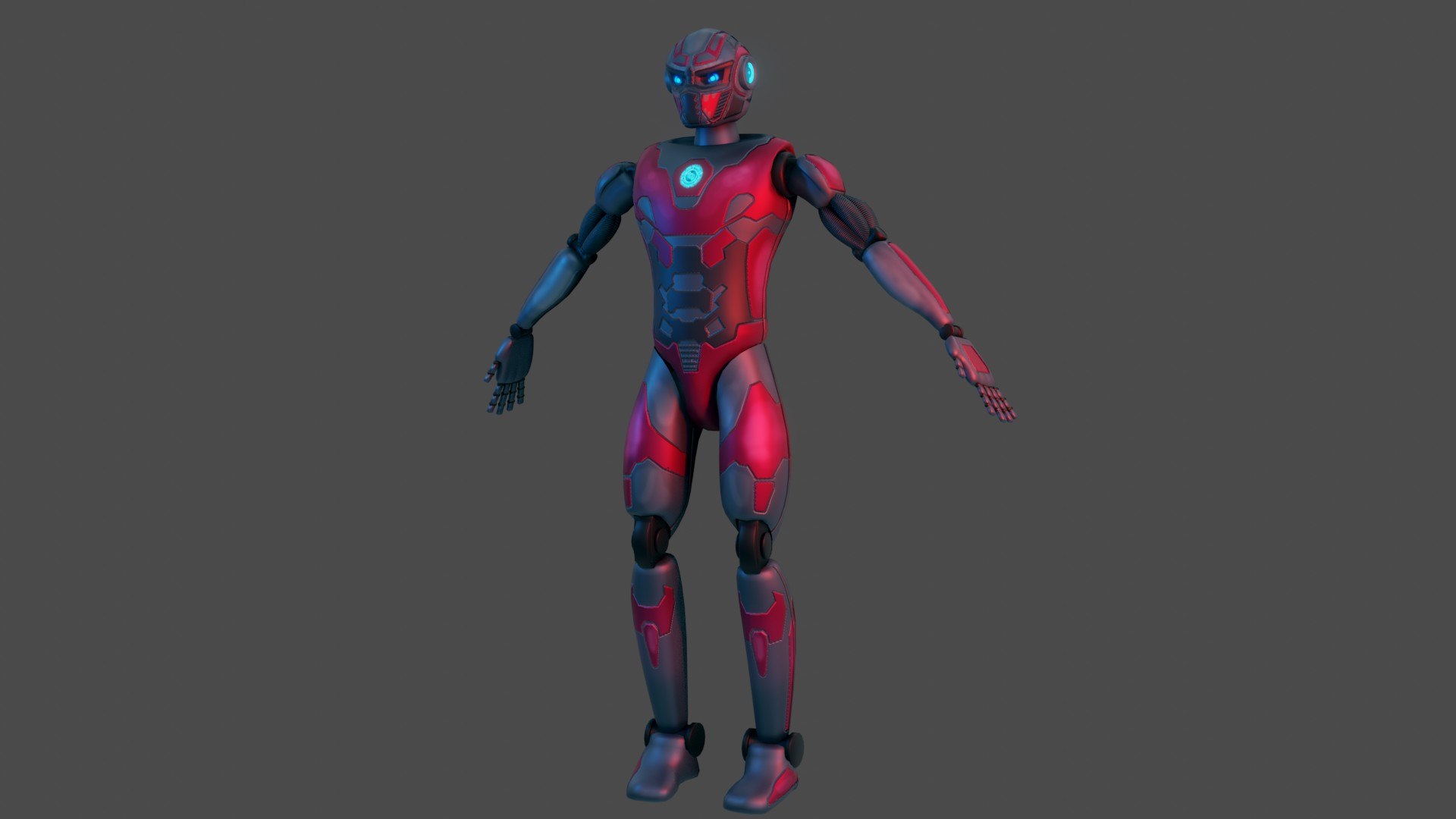Sci-Fi Cyborg - Low Poly Game Ready PBR 3D model - TurboSquid 2005228