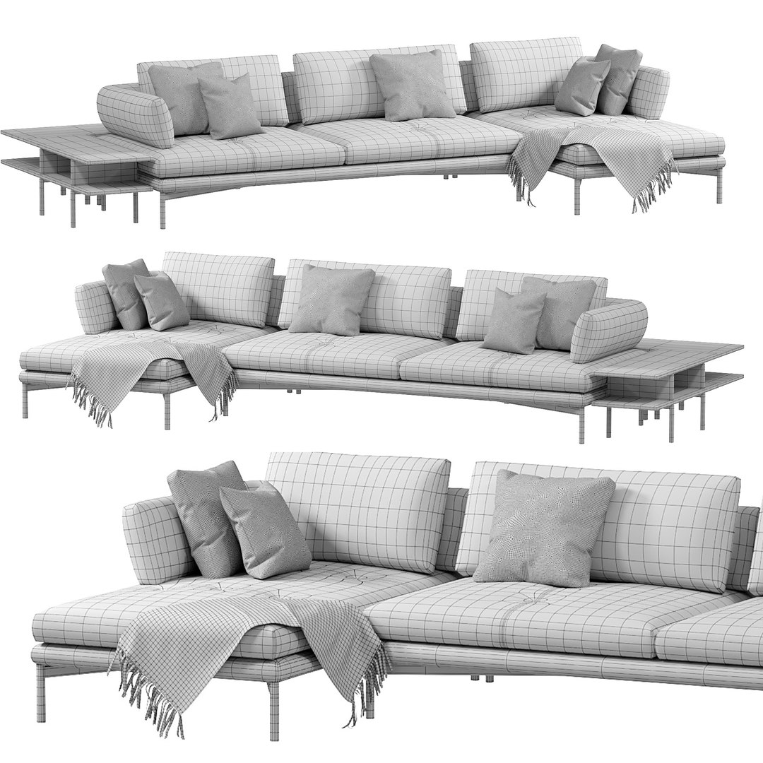 Aliante Sofa 3D Model - TurboSquid 1930922