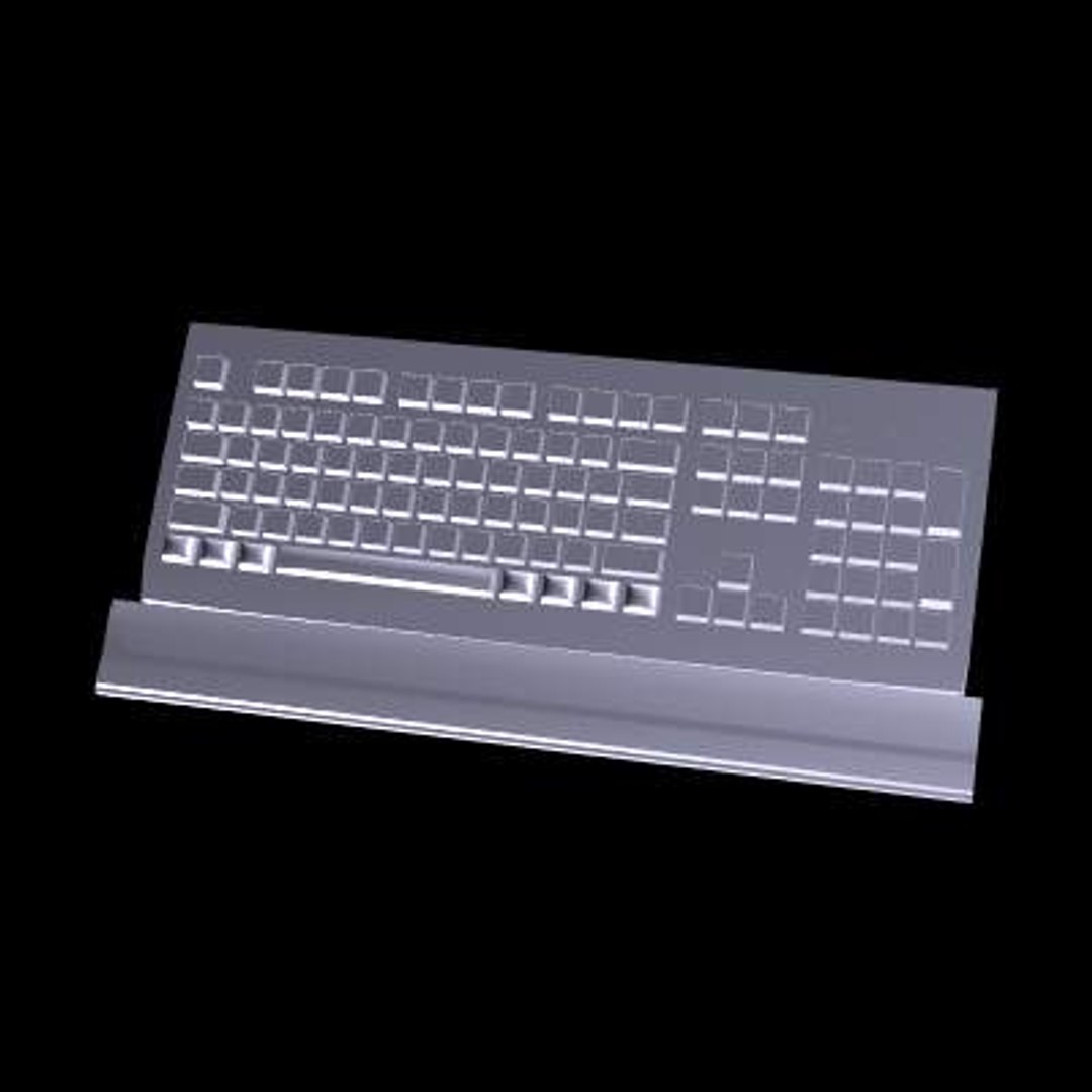 3d Personal Computer Monitor Keyboard Model