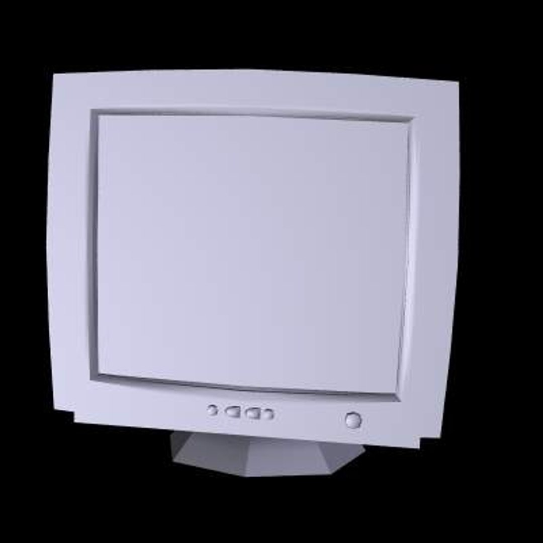 3d Personal Computer Monitor Keyboard Model