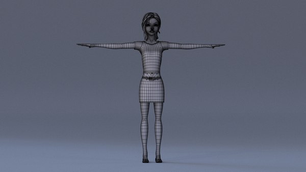 modelo 3d Violet Ver 3 Cartoon Girl - TurboSquid 1603630