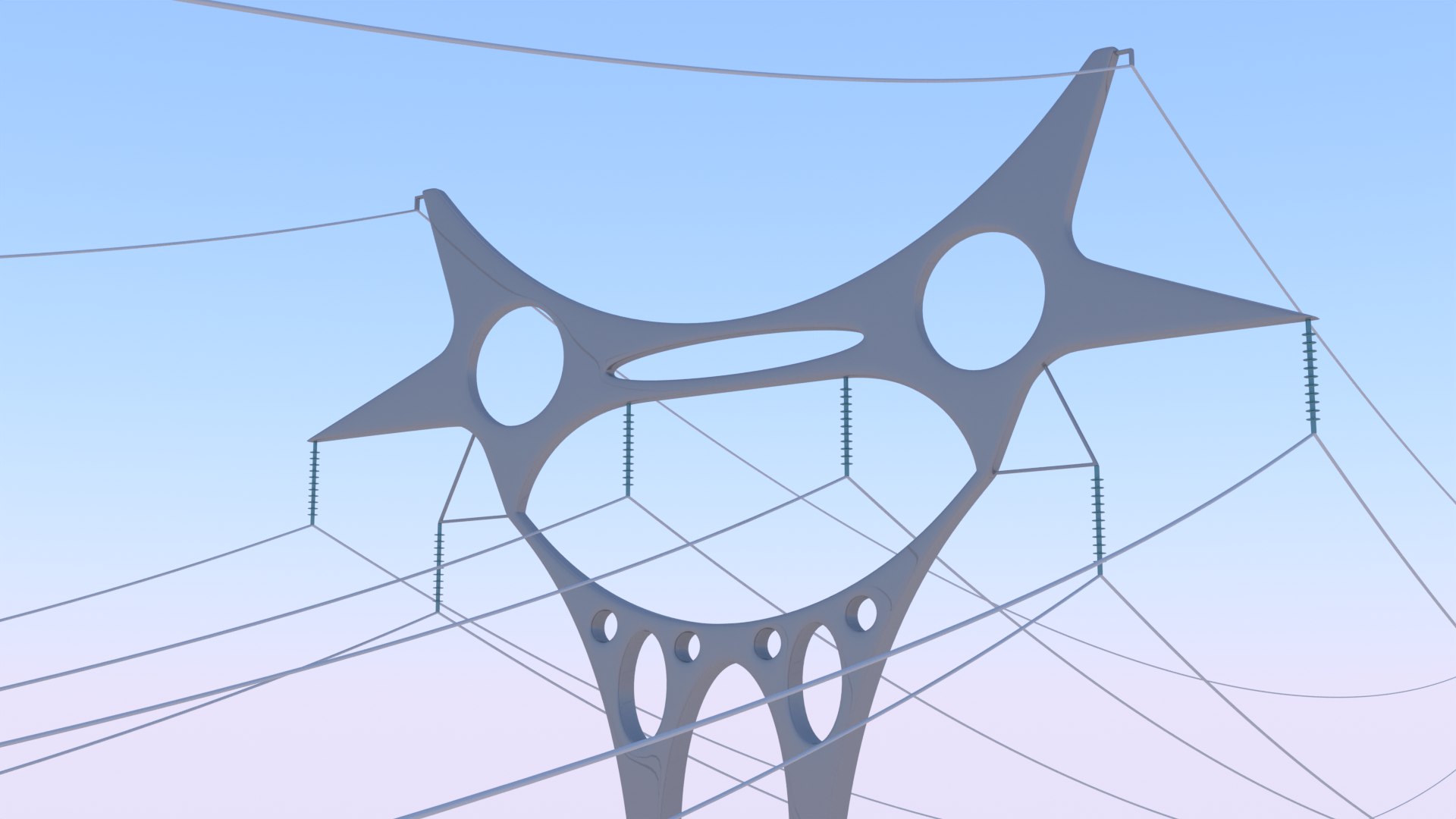 Future Electric Pole 3D Model - TurboSquid 2083491