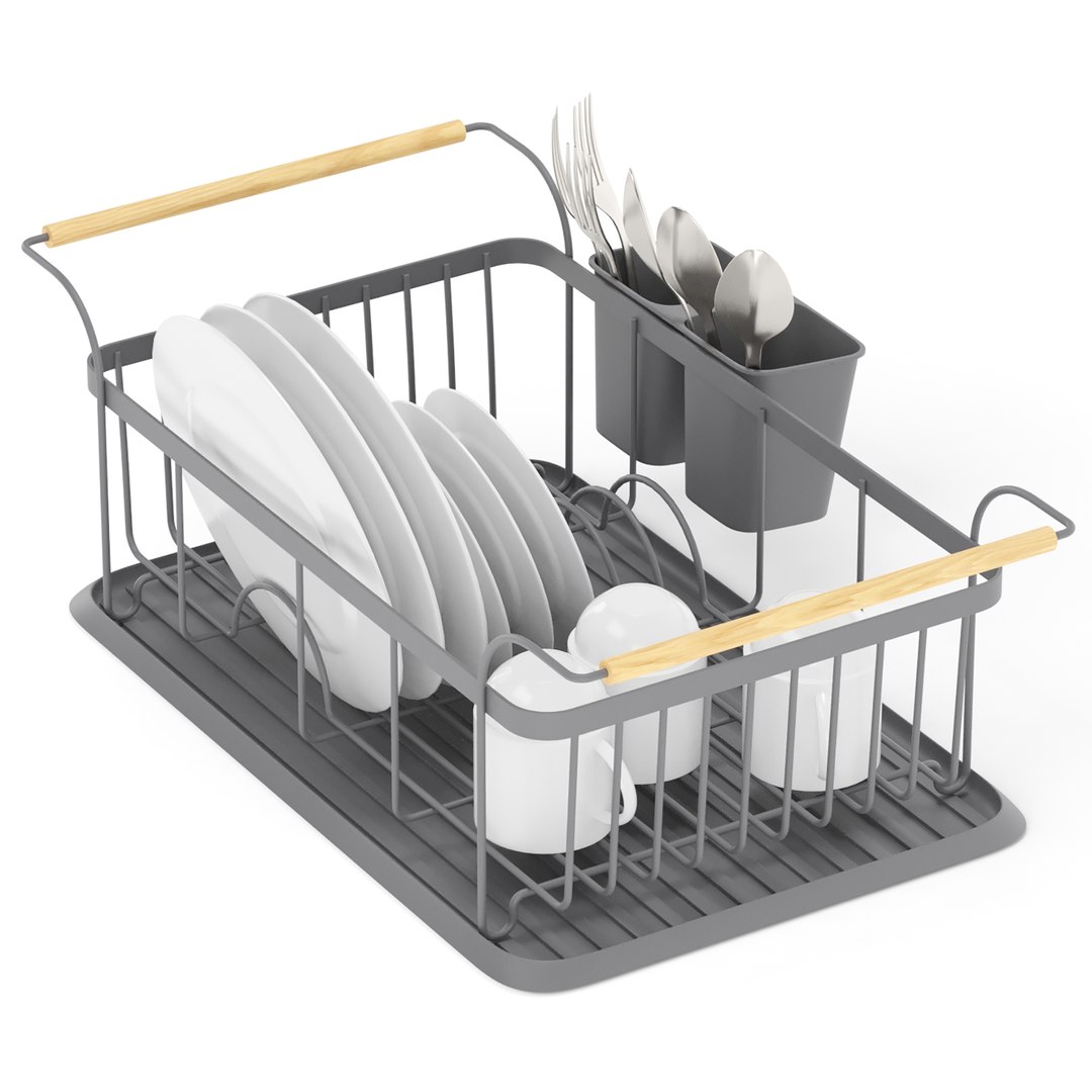 Scandi Dish Rack 3D Model - TurboSquid 2033308