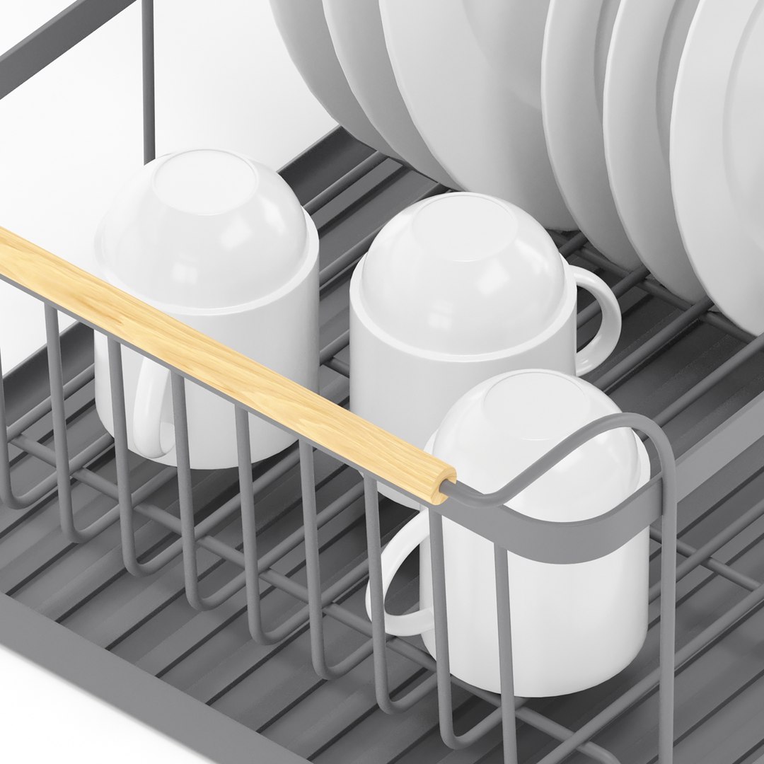 Scandi Dish Rack 3D Model - TurboSquid 2033308