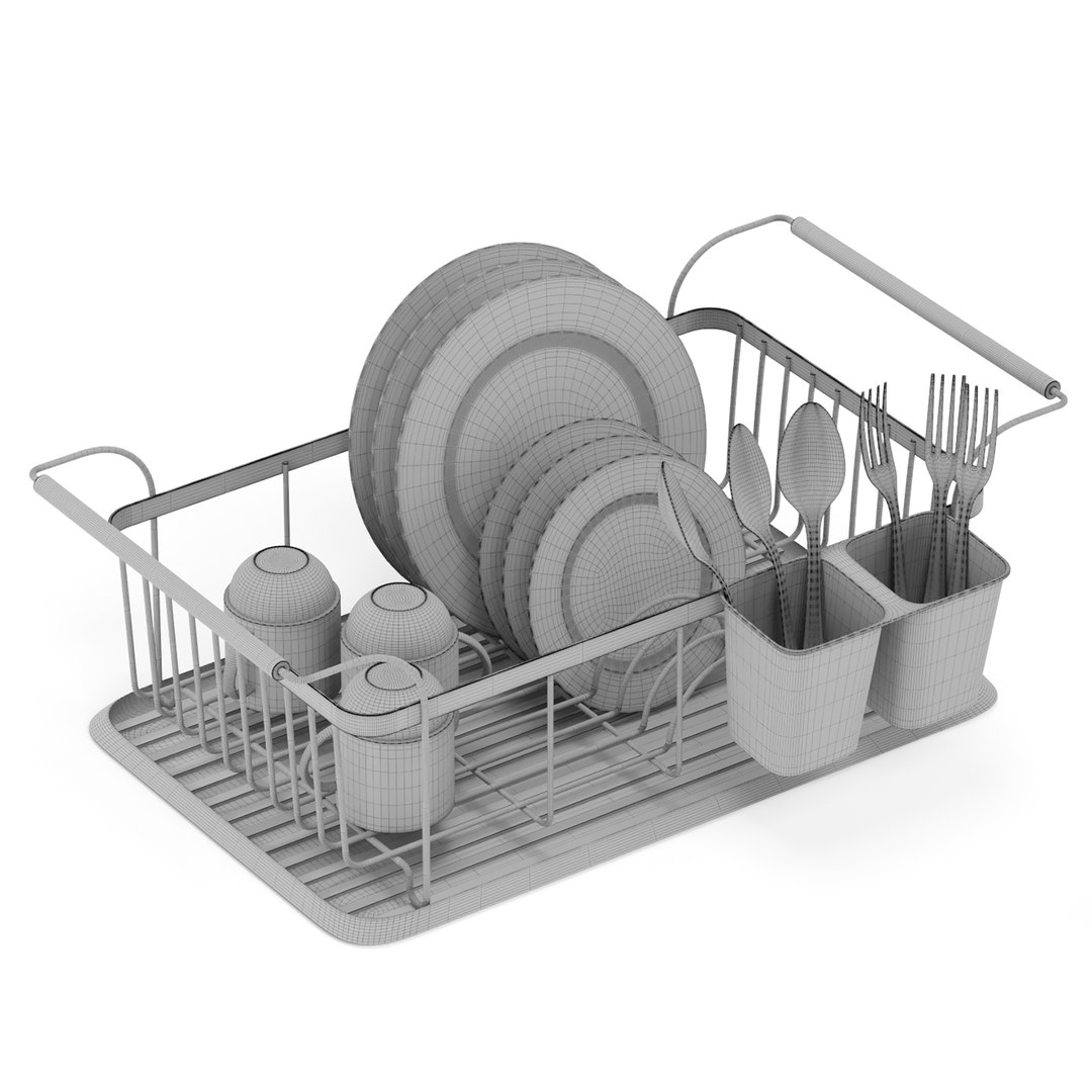 Scandi Dish Rack 3D Model - TurboSquid 2033308