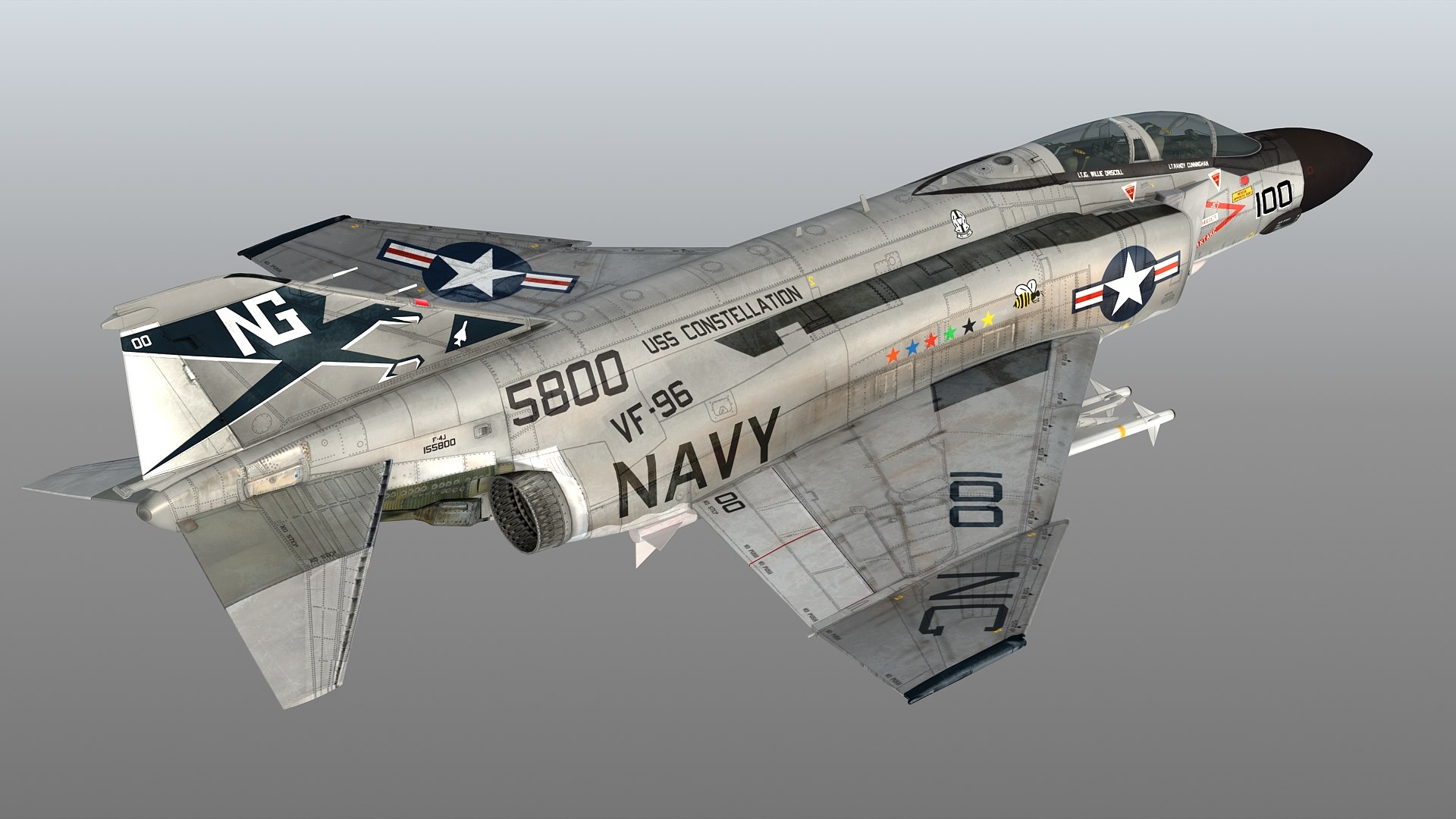 3D F4 J Phantom II Fighting Falcon Showtime 100 model - TurboSquid 1782096