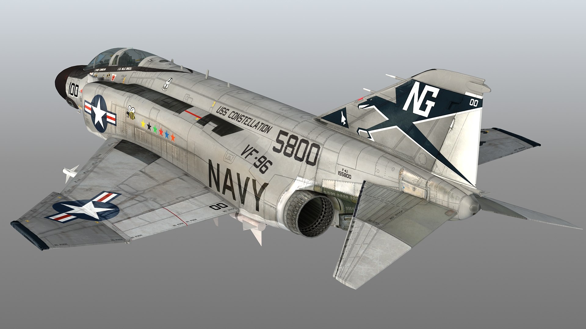 3D F4 J Phantom II Fighting Falcon Showtime 100 model - TurboSquid 1782096