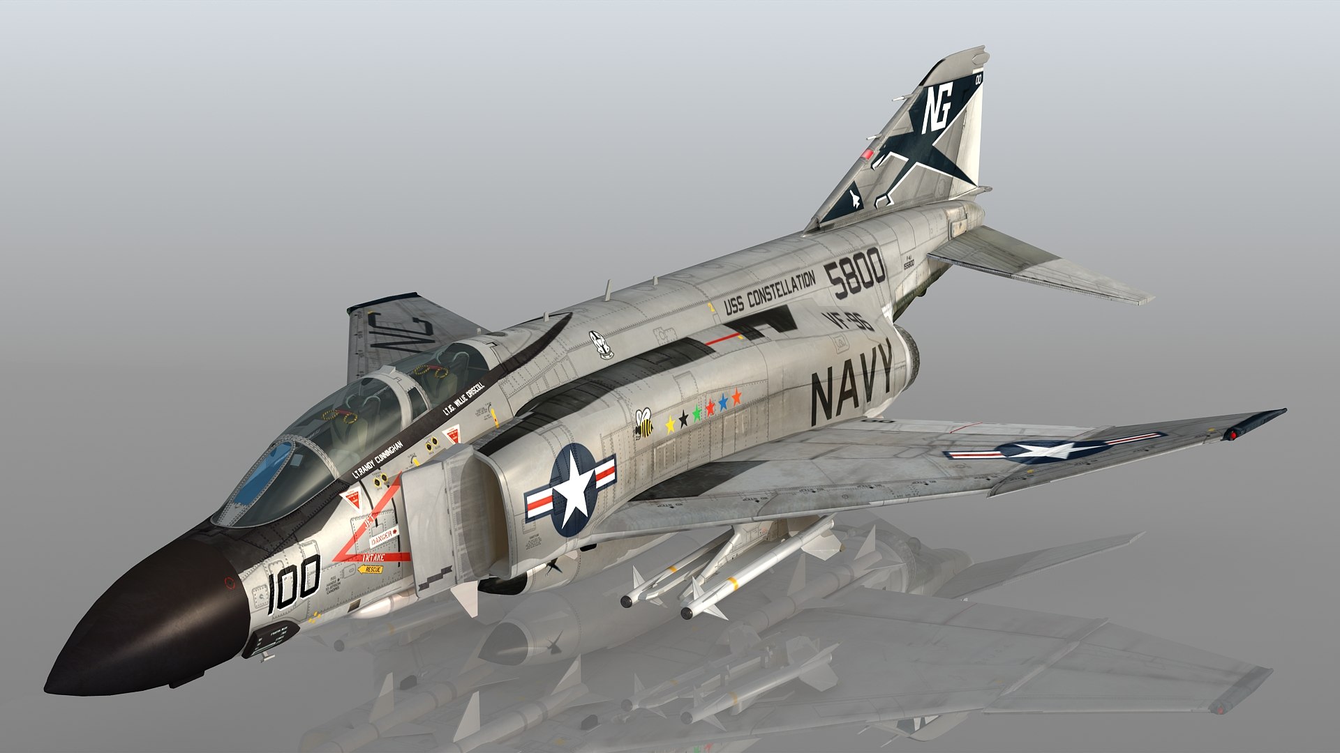 3D F4 J Phantom II Fighting Falcon Showtime 100 model - TurboSquid 1782096