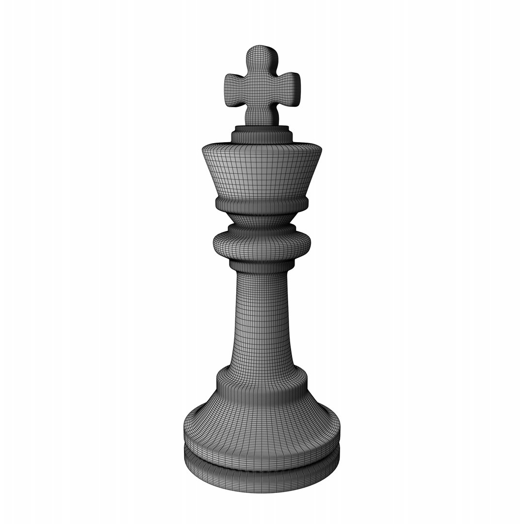3D Wooden Chess King - TurboSquid 2334146