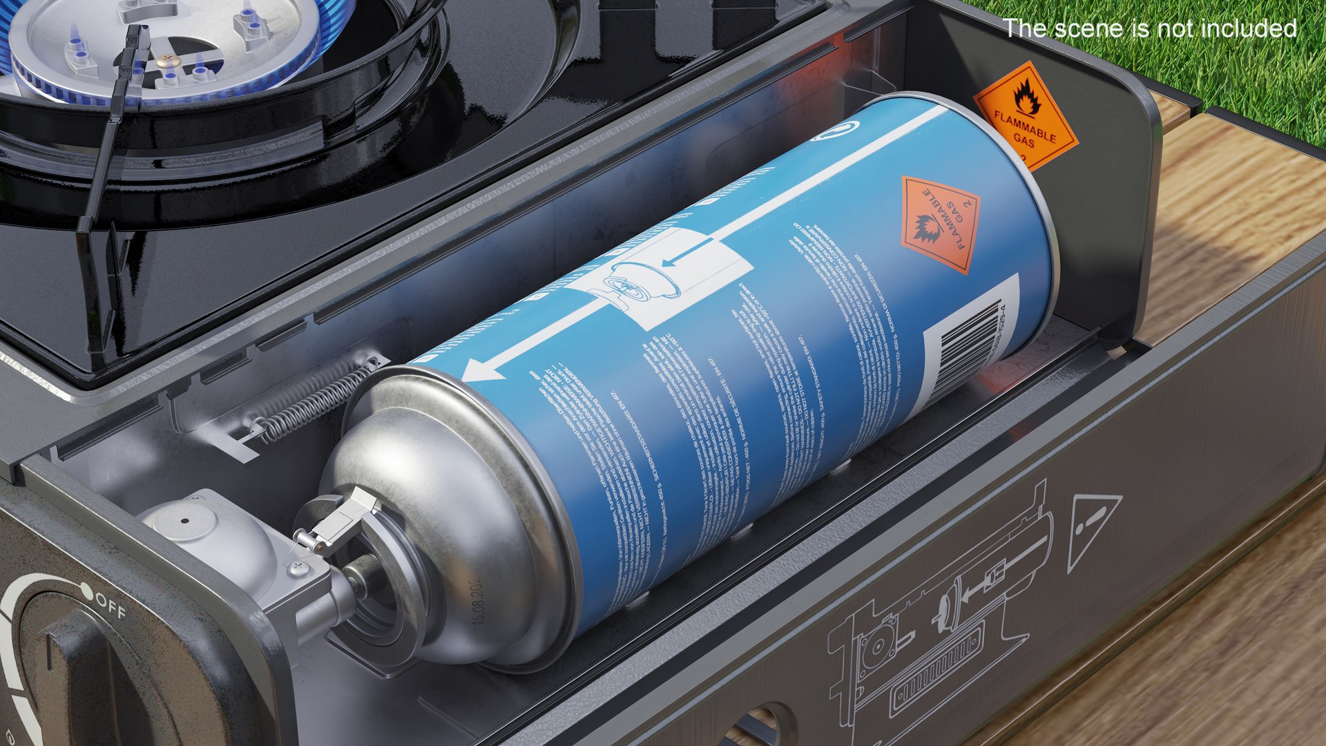 Butane Gas Cartridge CP 250 Blue 3D - TurboSquid 2392365