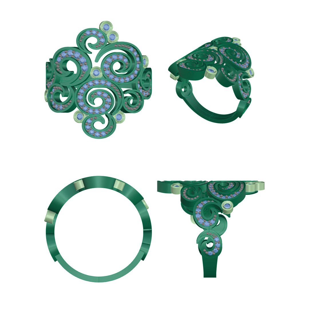 3D Ring Matrix Rhino Model - TurboSquid 1707046