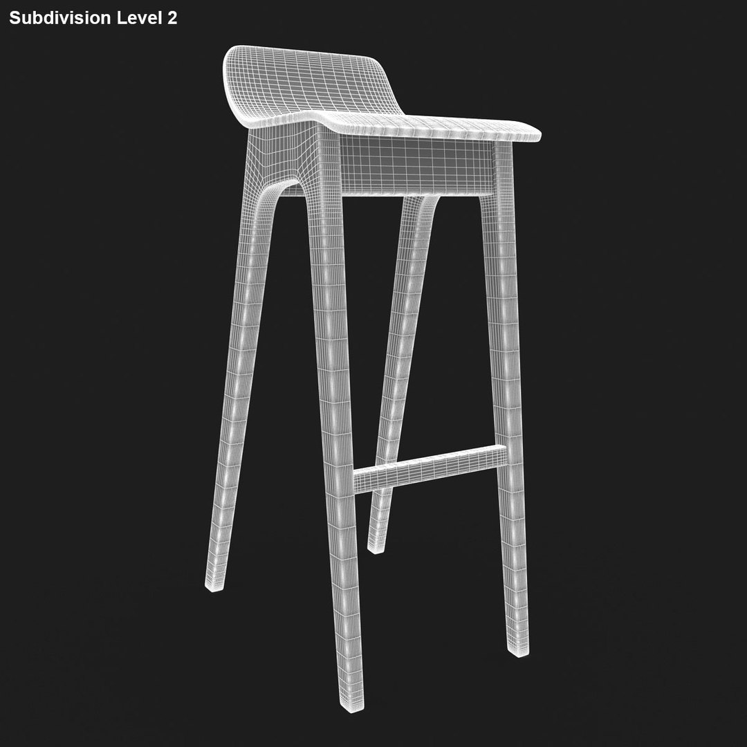 3d bar stool 04 model