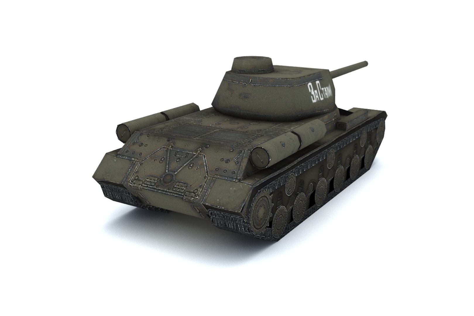 3d Ww Ii Soviet Tank Model