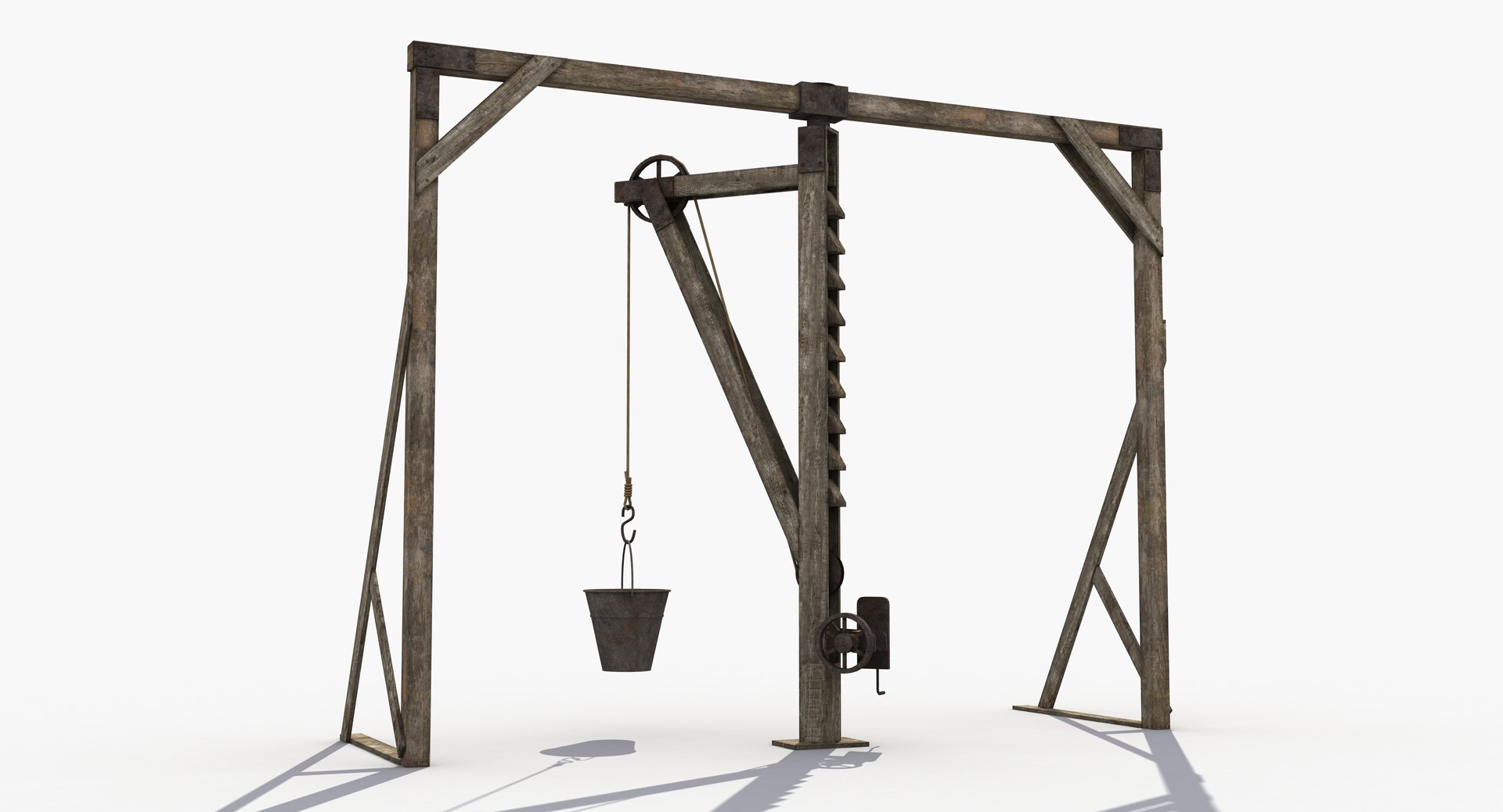 Old Wooden Crane 3D Model - TurboSquid 1226320